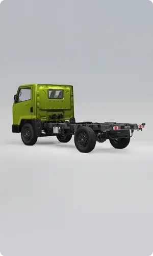 Detailed view of the load body design in Montra Electric cargo vehicles.